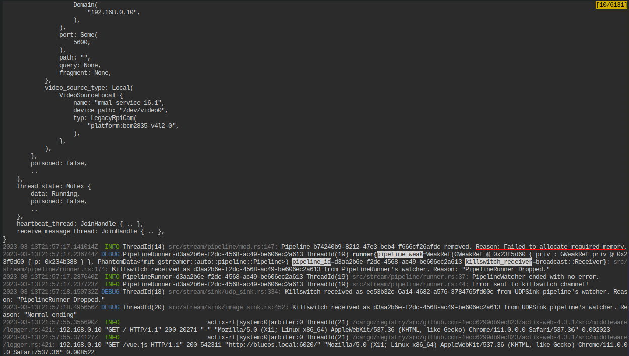 [Raspberry Pi Camera] Failed to allocate required memory · Issue #195 · mavlink/mavlink-camera ...