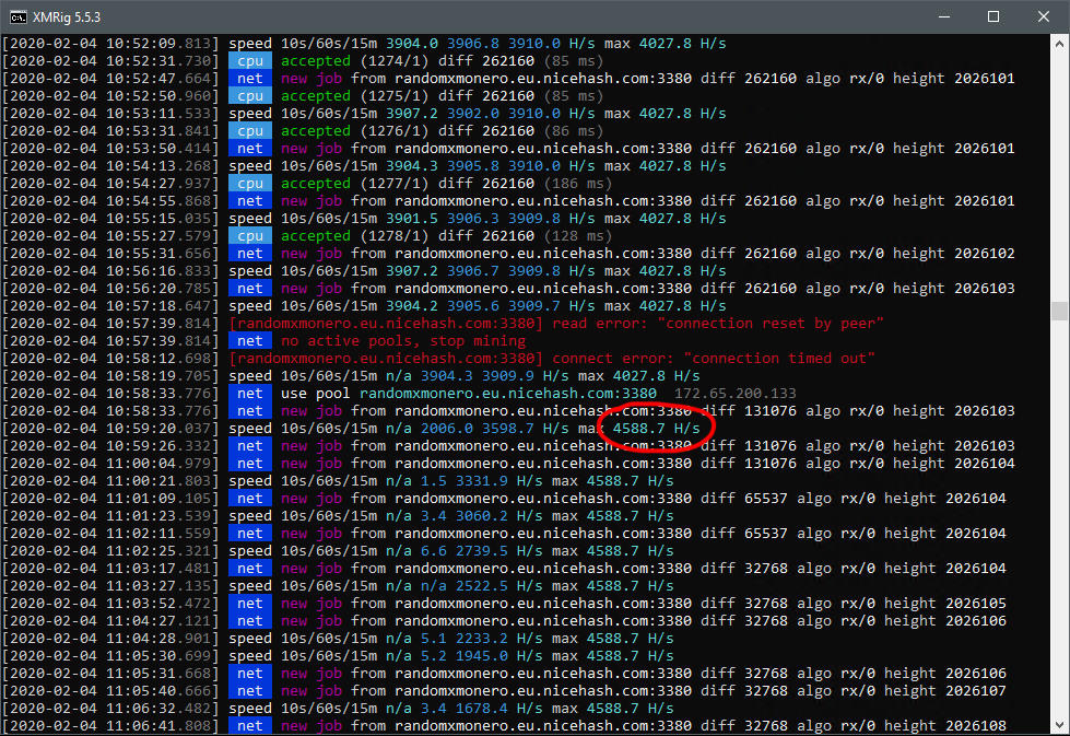 Speed dowm problem · Issue #1393 · xmrig/xmrig · GitHub