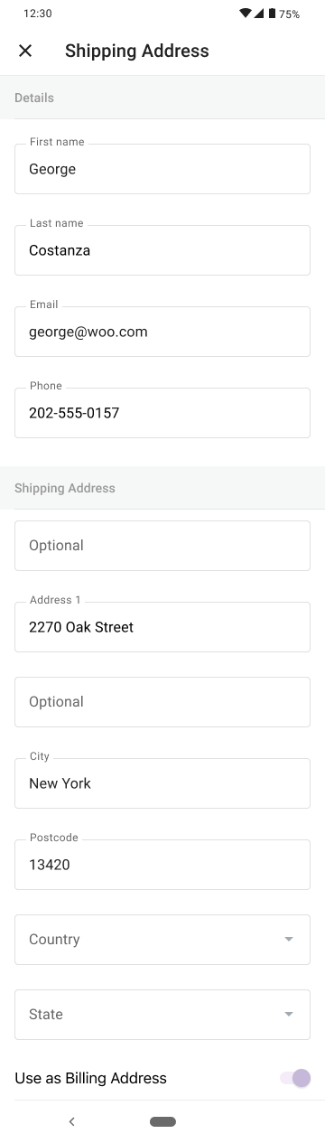 [Order Editing] Display Shipping Address form with current Order data ...