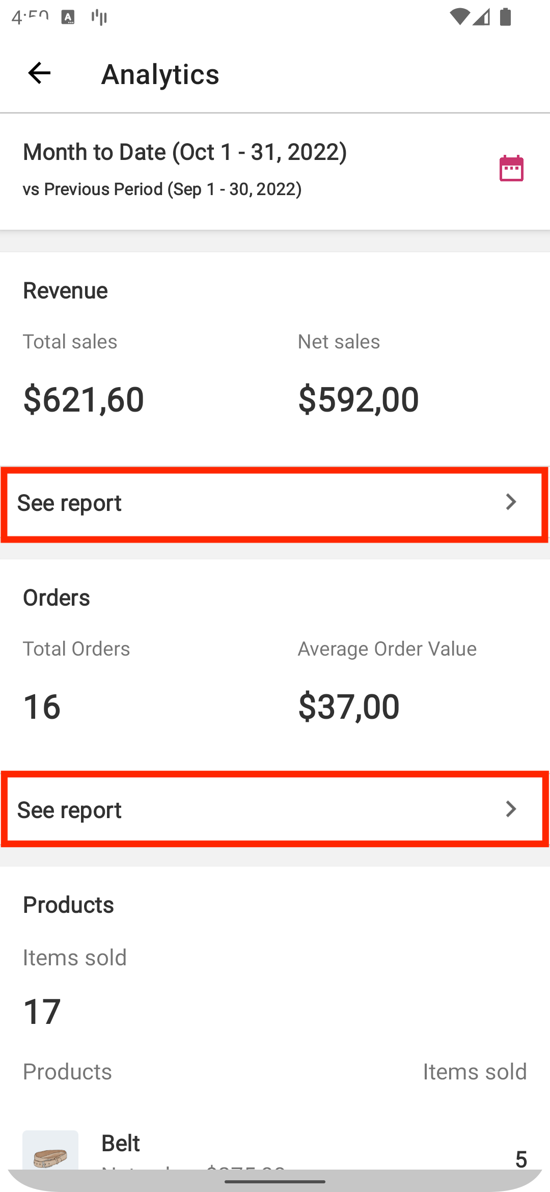 [Analytics Hub] Enable the `See Report` button · Issue #7698 · woocommerce/woocommerce-android ...