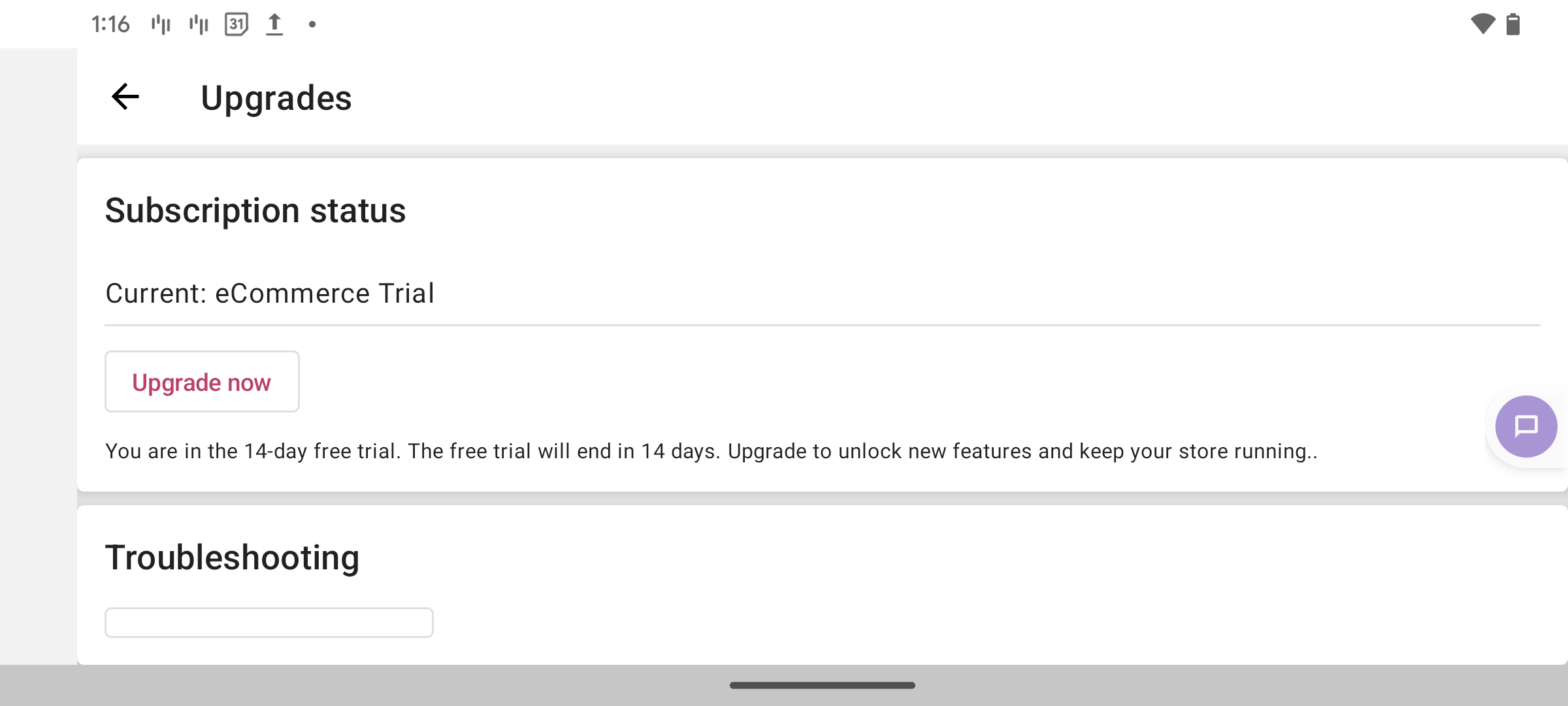 [Free Trial] [Test Plan Request] Fix Upgrades screen UI when in ...