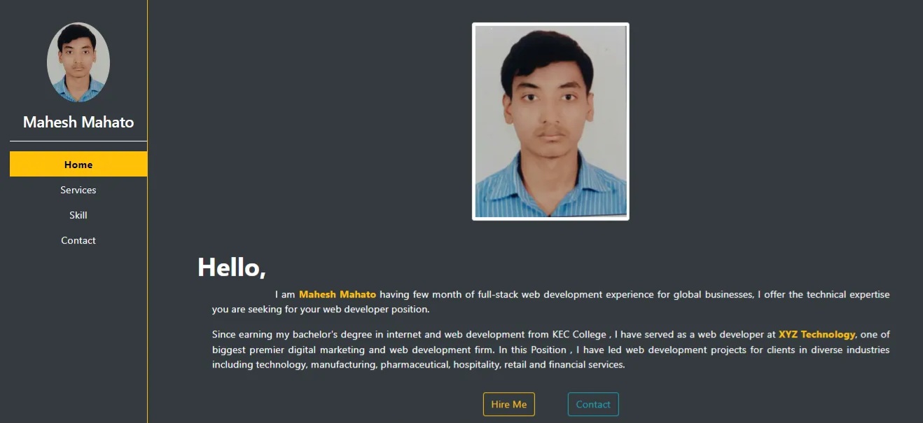 GitHub - Mahesh382/Resume_Website