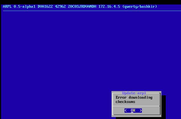 Update Error Checksum 0.5-alpha1 DVA1622 · Issue #277 · fbelavenuto/arpl · GitHub