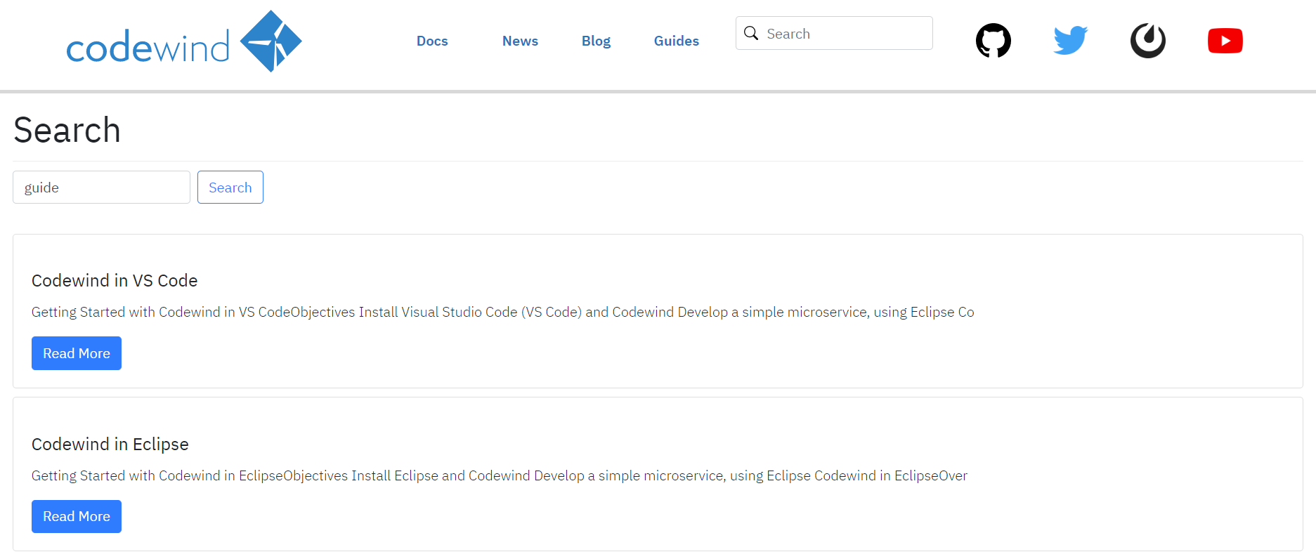 Add search to landing page docs · Issue #1786 · eclipse-archived/codewind · GitHub