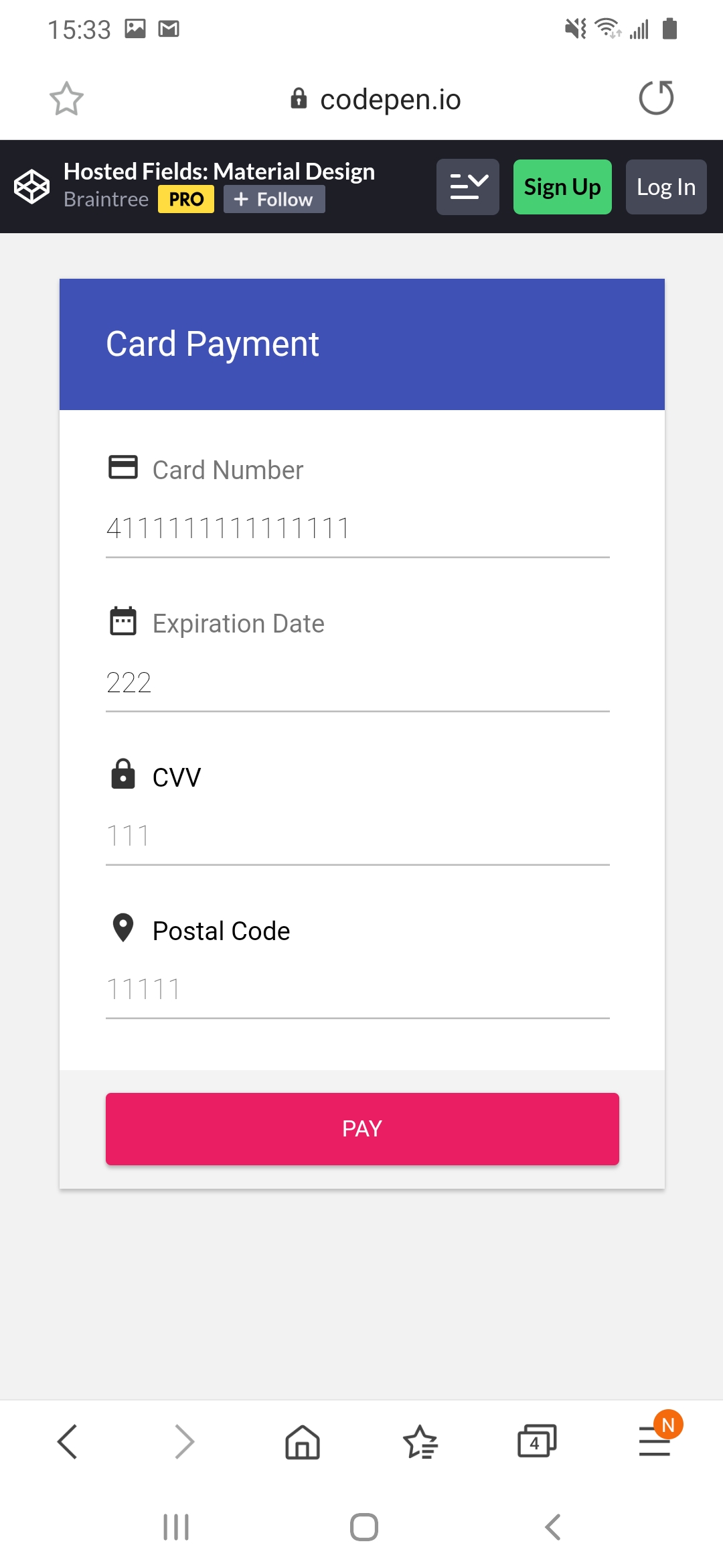 Hosted Fields Card Numberexpiry Date Formatting On Samsung Internet Browser · Issue 528