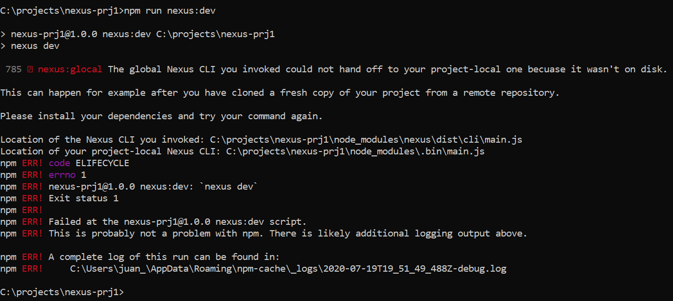 Problem Running Nexus Dev · Issue 1247 · Prisma Labsgraphql Framework Experiment · Github