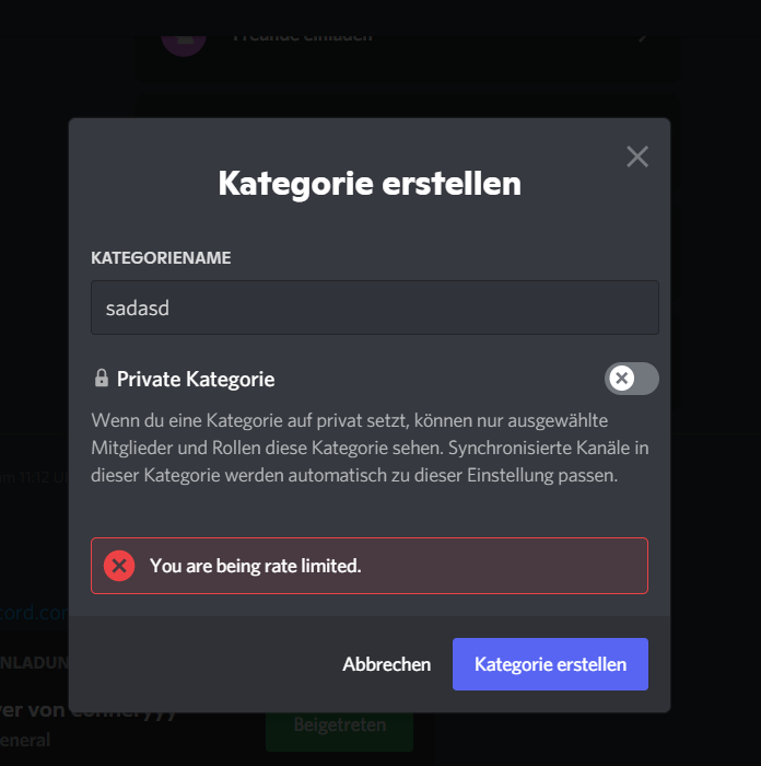 Can't create Categorys · Issue #267 · spacebarchat/server · GitHub