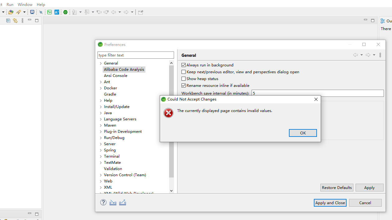 eclipse 插件包错 The currently displayed page contains invalid values. · Issue #850 · alibaba/p3c ...