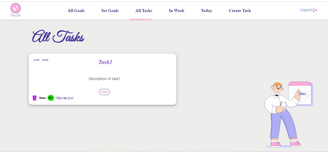 GitHub - sabahonarmand/Can-Do: This web application is for time management and goal tracking.