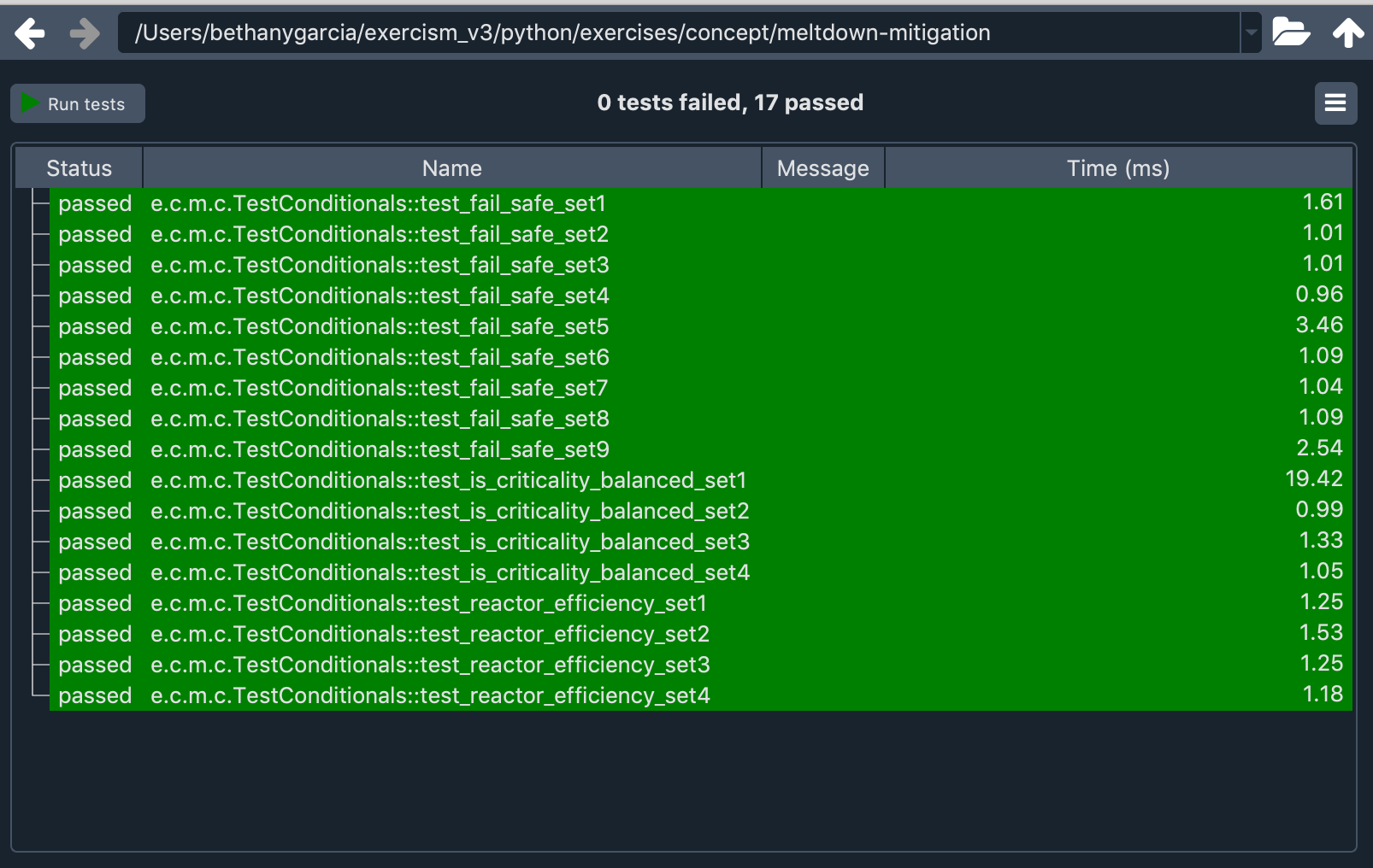 Python: Spyder: Some tests not returning rest message when run in ...