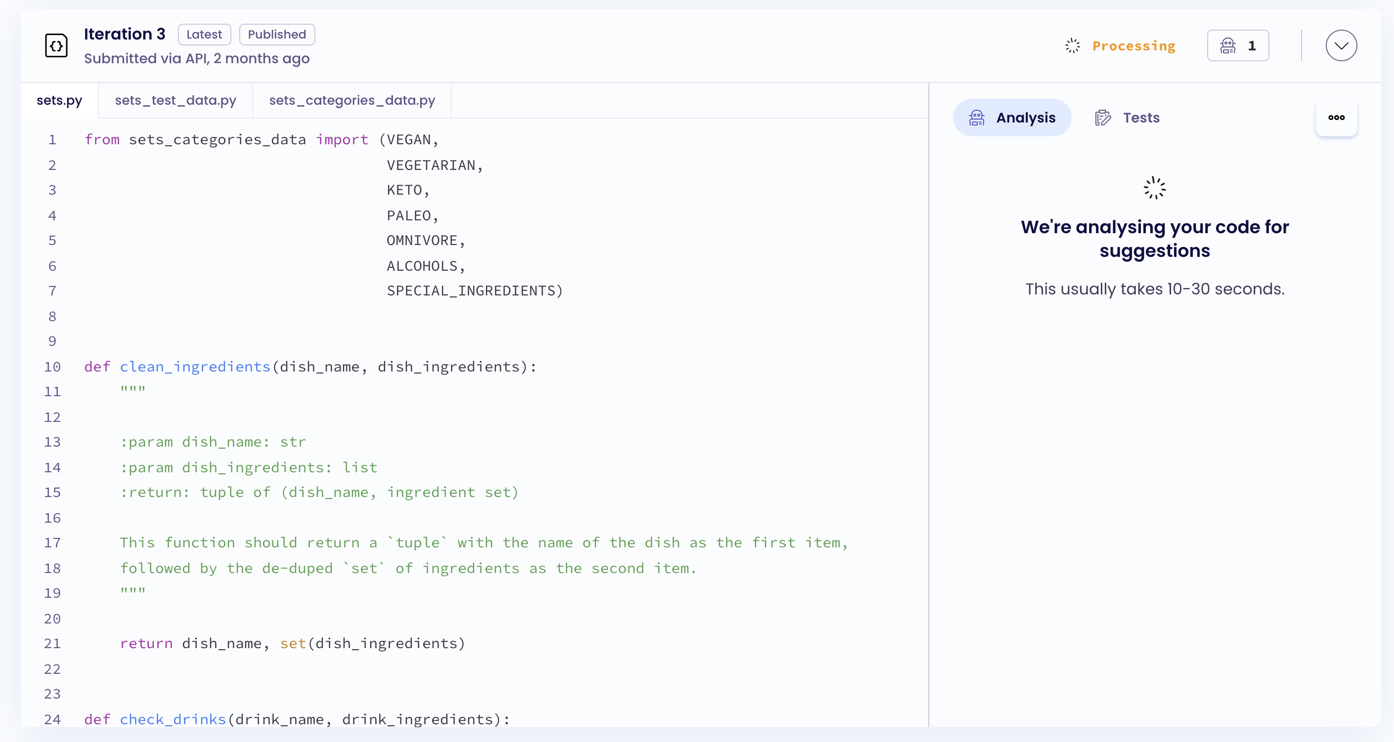 Analyzer spins forever, sometimes · Issue #6229 · exercism/exercism · GitHub