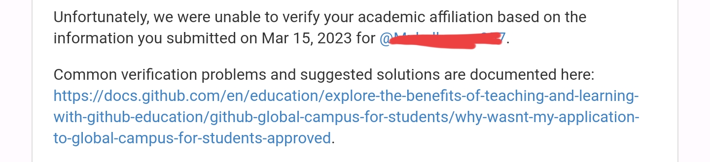 Unable to verify student developer pack · community · Discussion #50104 · GitHub