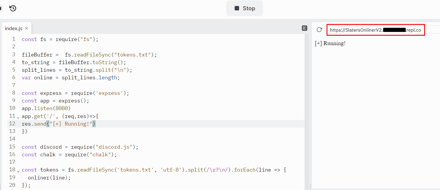 GitHub - NotSlater/TokenOnlinerV2: JavaScript program that will keep your accounts/tokens online ...