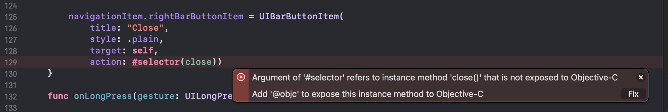 Missed `objc` method modifier for some methods · Issue #5 · aidevjoe ...
