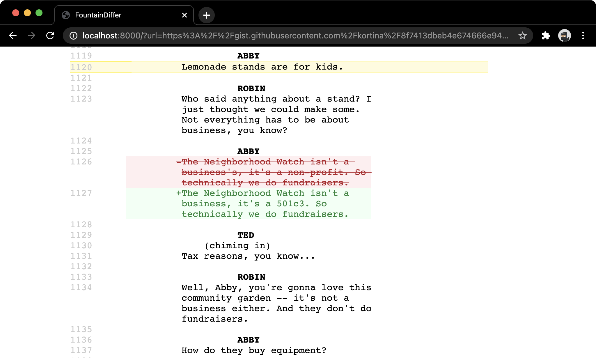 GitHub - kortina/fountain-differ
