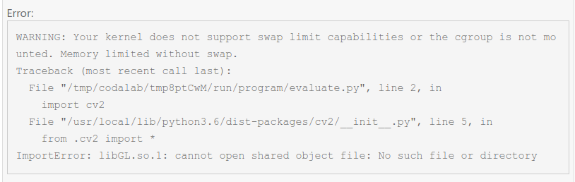 Cannot Import Cv2 While Using Previous Codalab Legacygpu · Issue 3130 · Codalabcodalab 5079