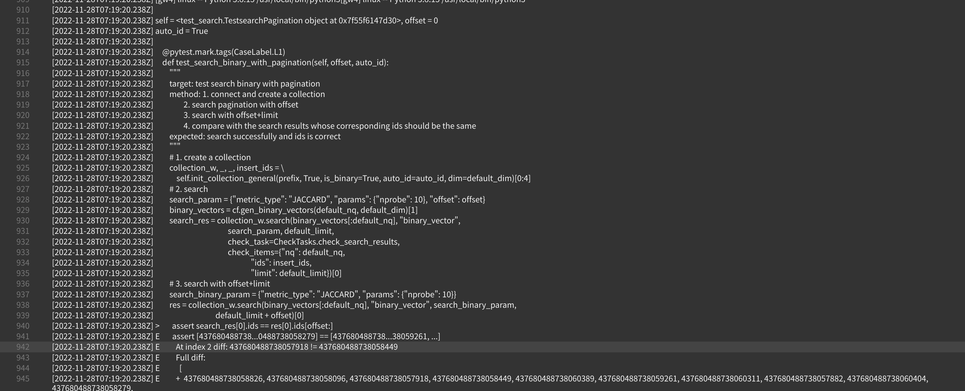 [Bug]: [Nightly]Search pagination occasionally failed with ids unmatched · Issue #20767 · milvus ...