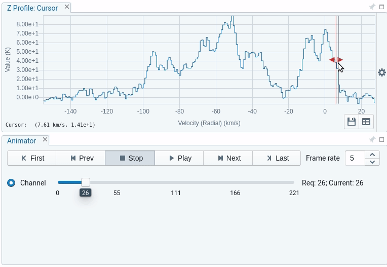 Navigate to different channel using the spectral profiler · Issue #123 · CARTAvis/carta-frontend ...