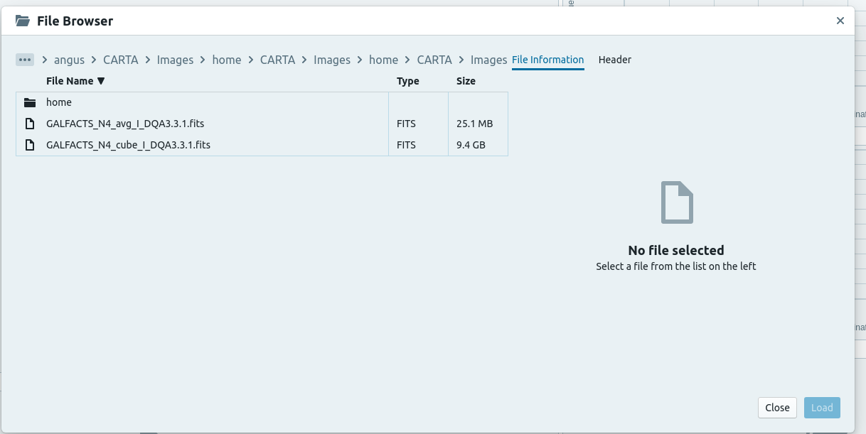 [user request] breadcrumbs in filebrowser · Issue #400 · CARTAvis/carta-frontend · GitHub