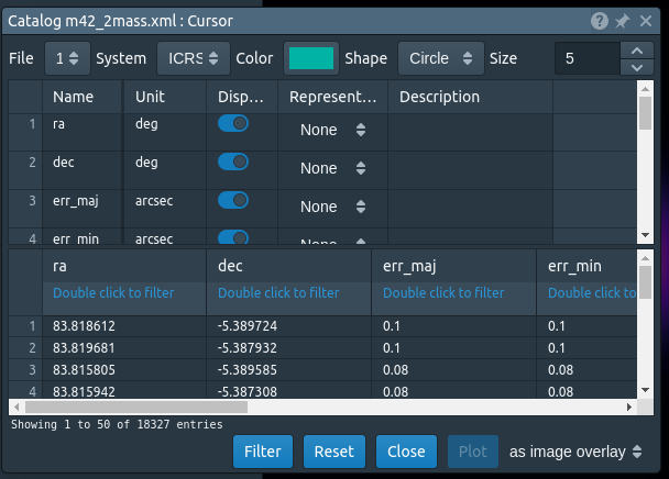 Improve catalog filtering GUI · Issue #908 · CARTAvis/carta-frontend · GitHub