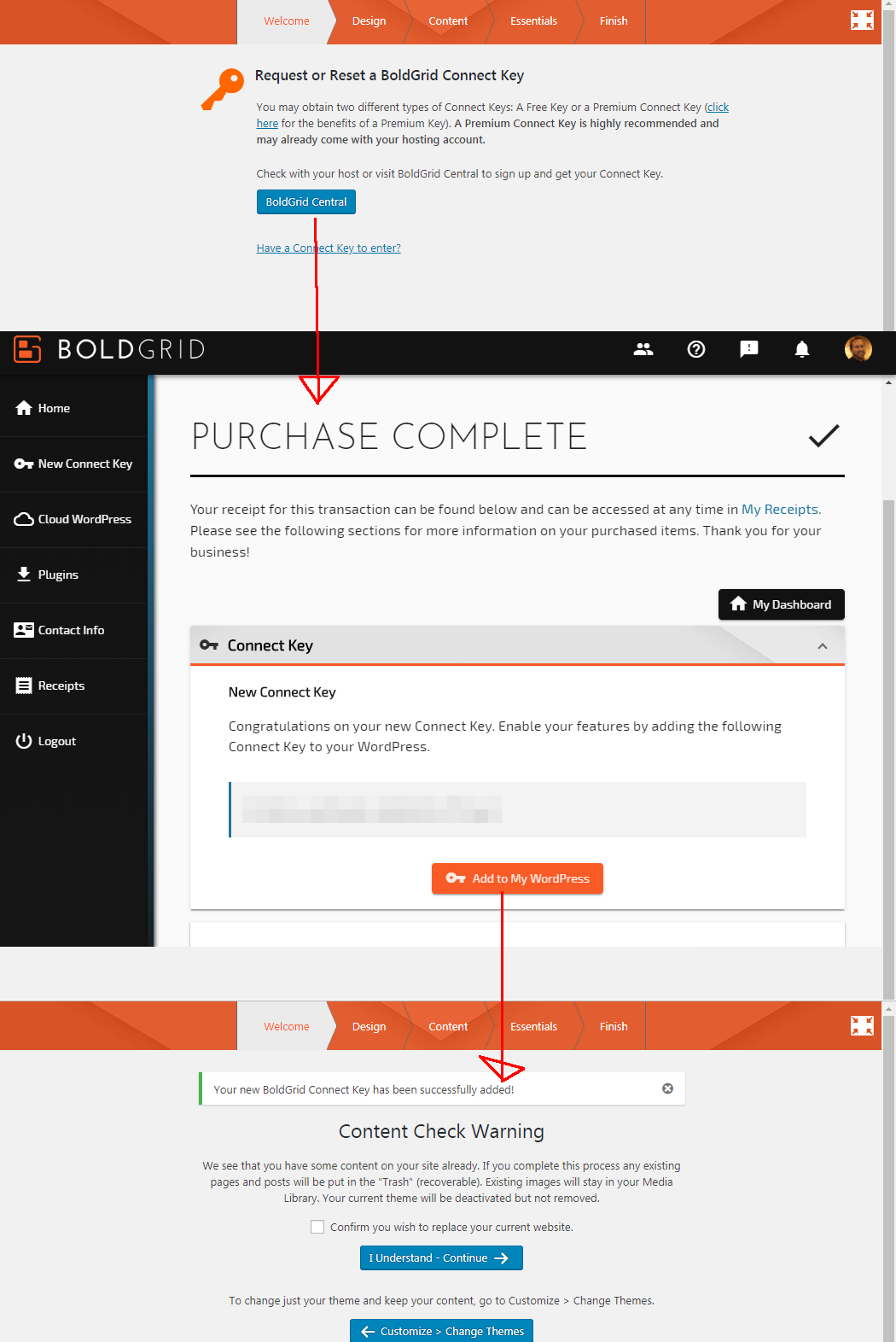 Improve "get a key" workflow · Issue #20 · BoldGrid/library · GitHub