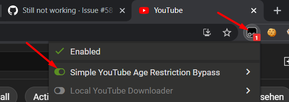 Still not working (solved) · Issue #58 · zerodytrash/Simple-YouTube-Age-Restriction-Bypass · GitHub