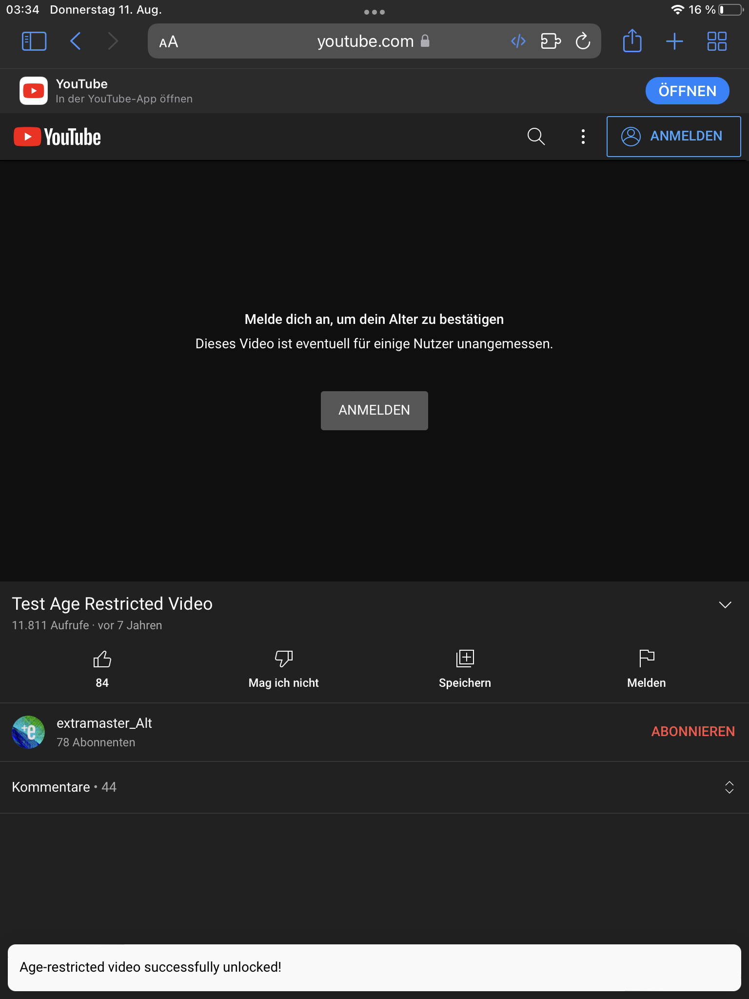 Not working anymore on iOS 15.6 · Issue #151 · zerodytrash/Simple-YouTube-Age-Restriction-Bypass ...
