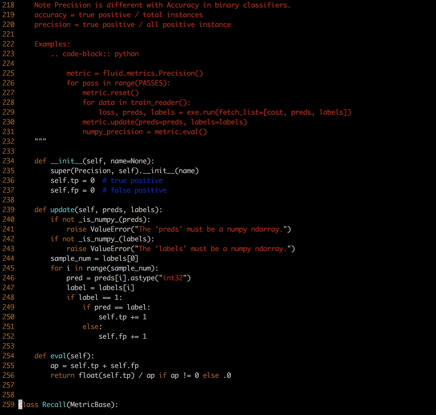 使用fluidmetricsprecision，调用update的时候报错，valueerror The Truth Value Of An Array With More Than