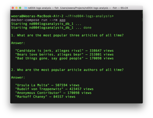 GitHub - wulab/nd004-logs-analysis: An internal reporting tool to discover what kind of articles ...