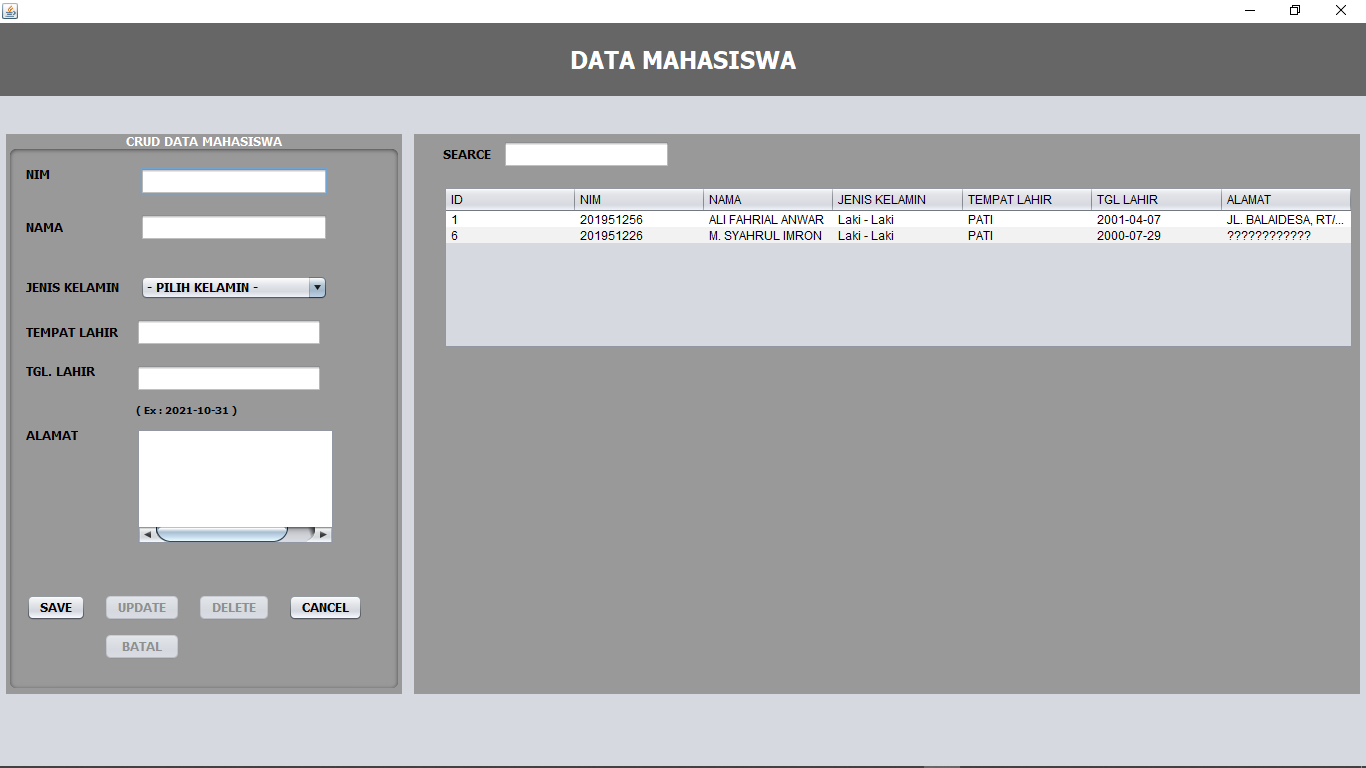 GitHub - Fahrial07/javaneatbeans_mysqlconnection: Aplikasi Java ...
