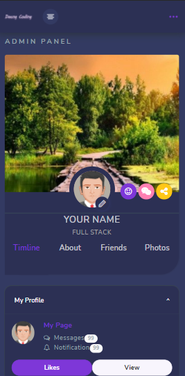 GitHub - rintwo512/admin-dashboard-template-v4: Dark mode responsive admin dashboard template ...