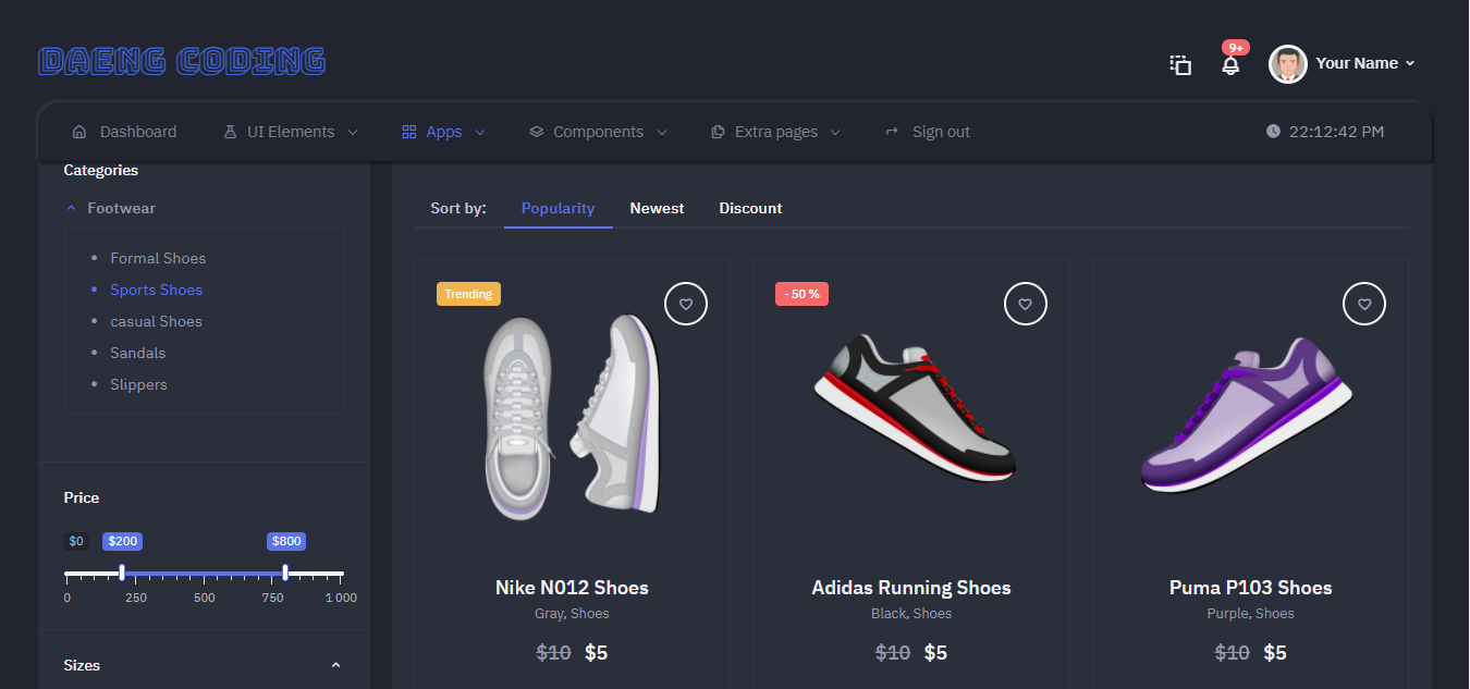 GitHub - rintwo512/admin-dashboard-template-v5: Dark mode responsive admin dashboard template ...
