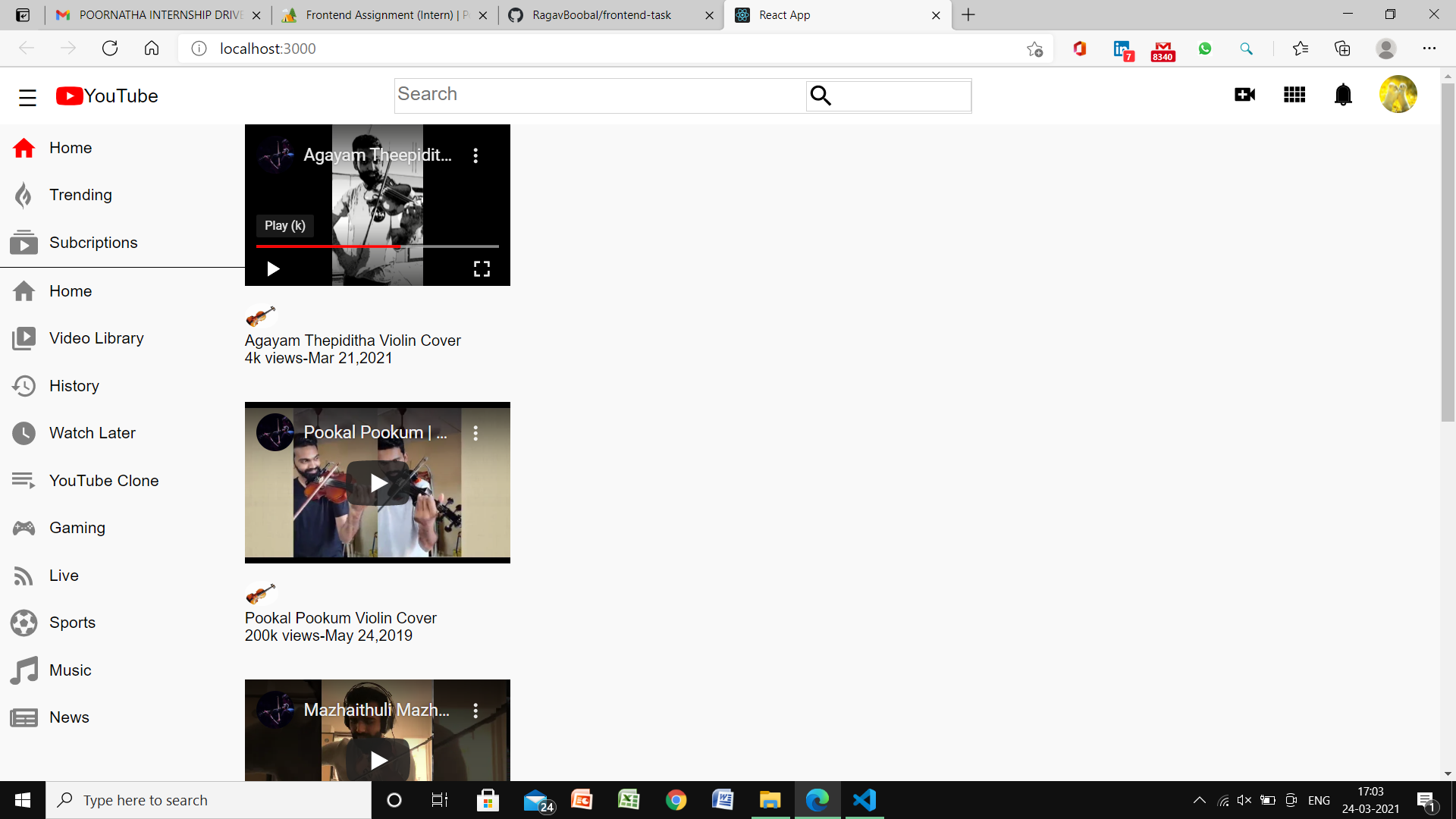 GitHub - RagavBoobal/Youtube-Clone---ReactJS