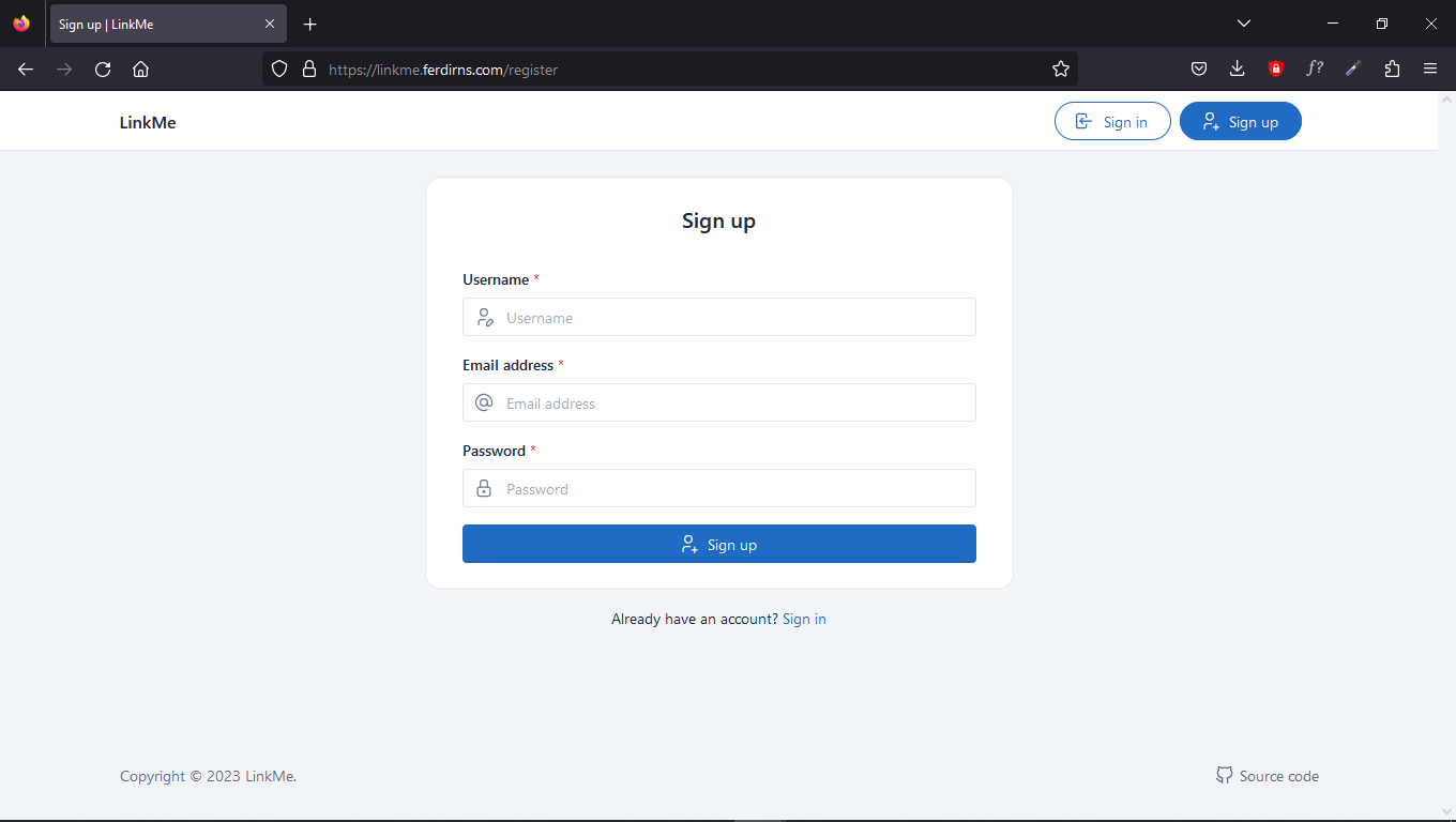 GitHub - izzanka/linkme: Linktree (https://linktr.ee) website clone