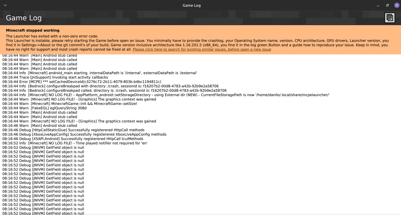 Minecraft stops unexpectedly · Issue #721 · minecraft-linux ...