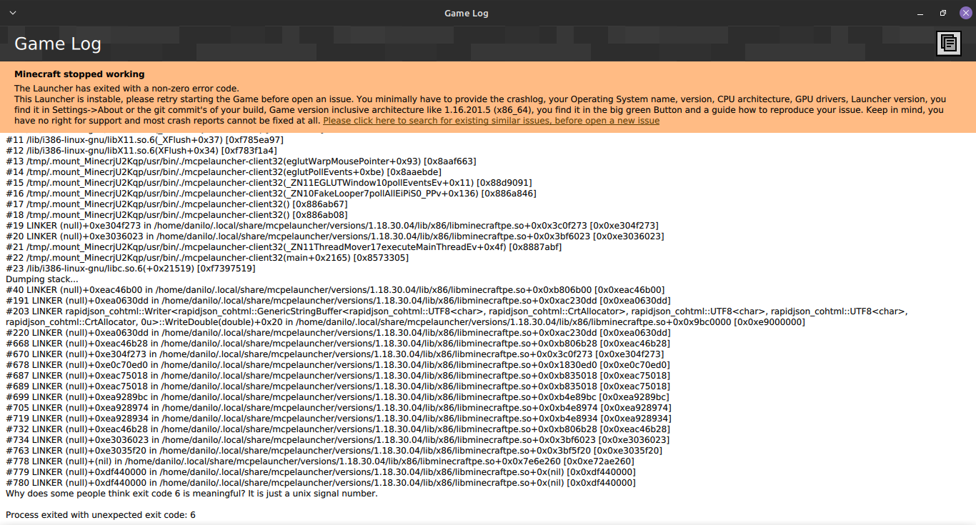 Minecraft stops unexpectedly · Issue #721 · minecraft-linux ...