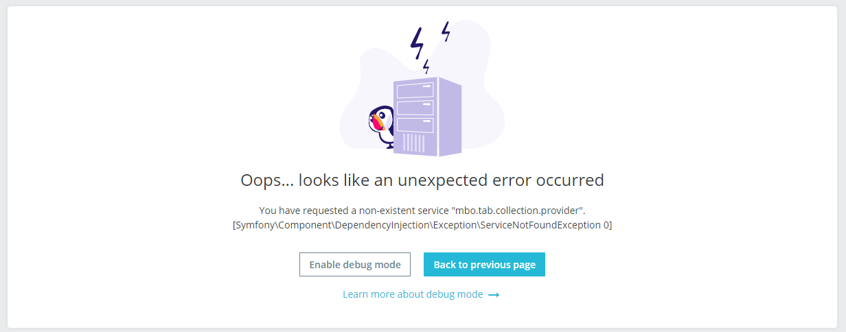 1.7.7.0 Beta - Unexpected error after disabling "Debug mode". · Issue #20064 · PrestaShop ...