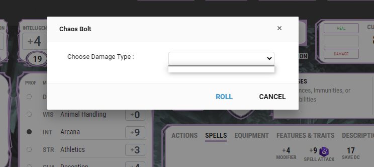 Chaos bolt · Issue #344 · kakaroto/Beyond20 · GitHub