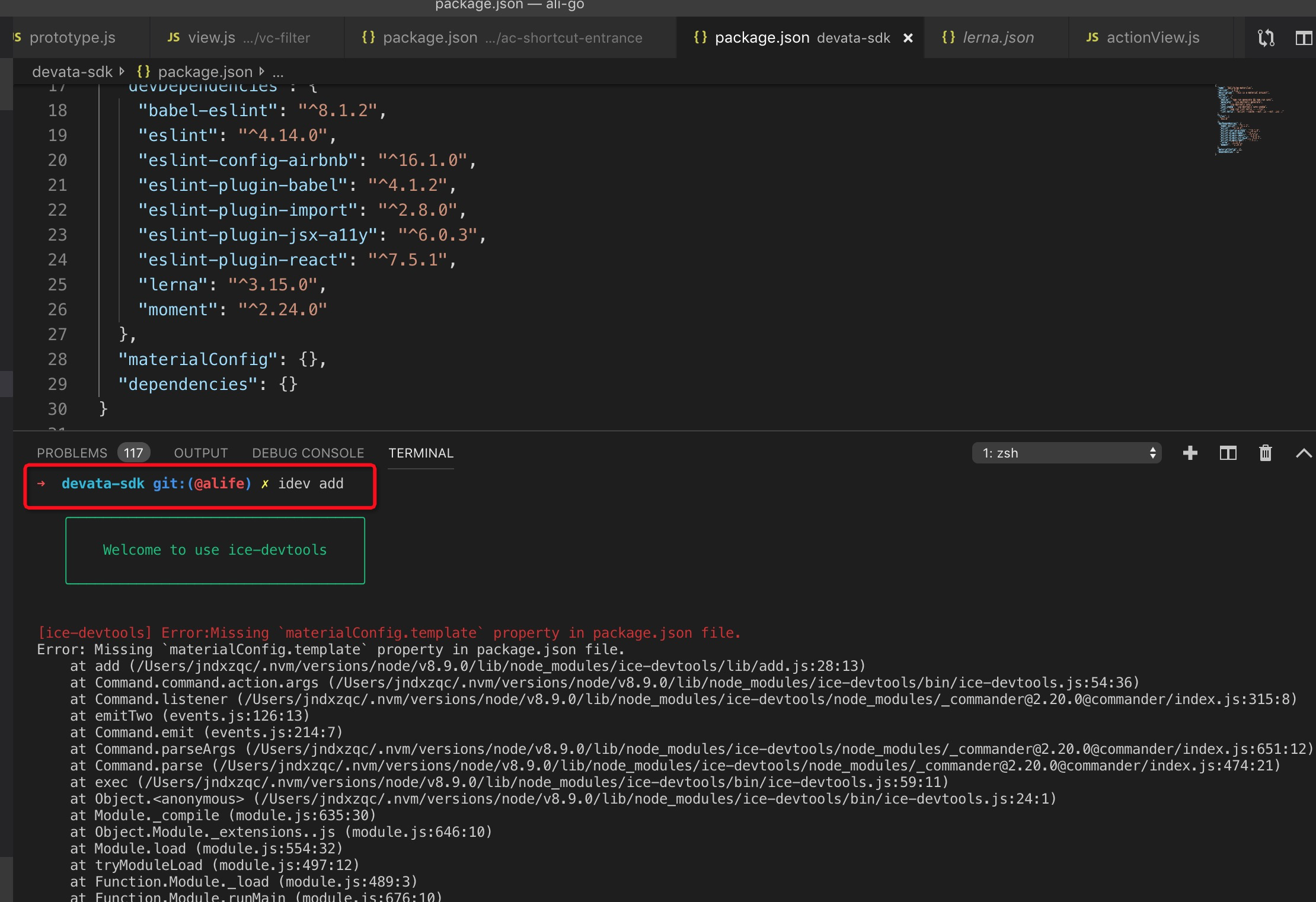 ice-devtools@2.4.2 新增物料无法引用本地模板 · Issue #2580 · alibaba/ice · GitHub