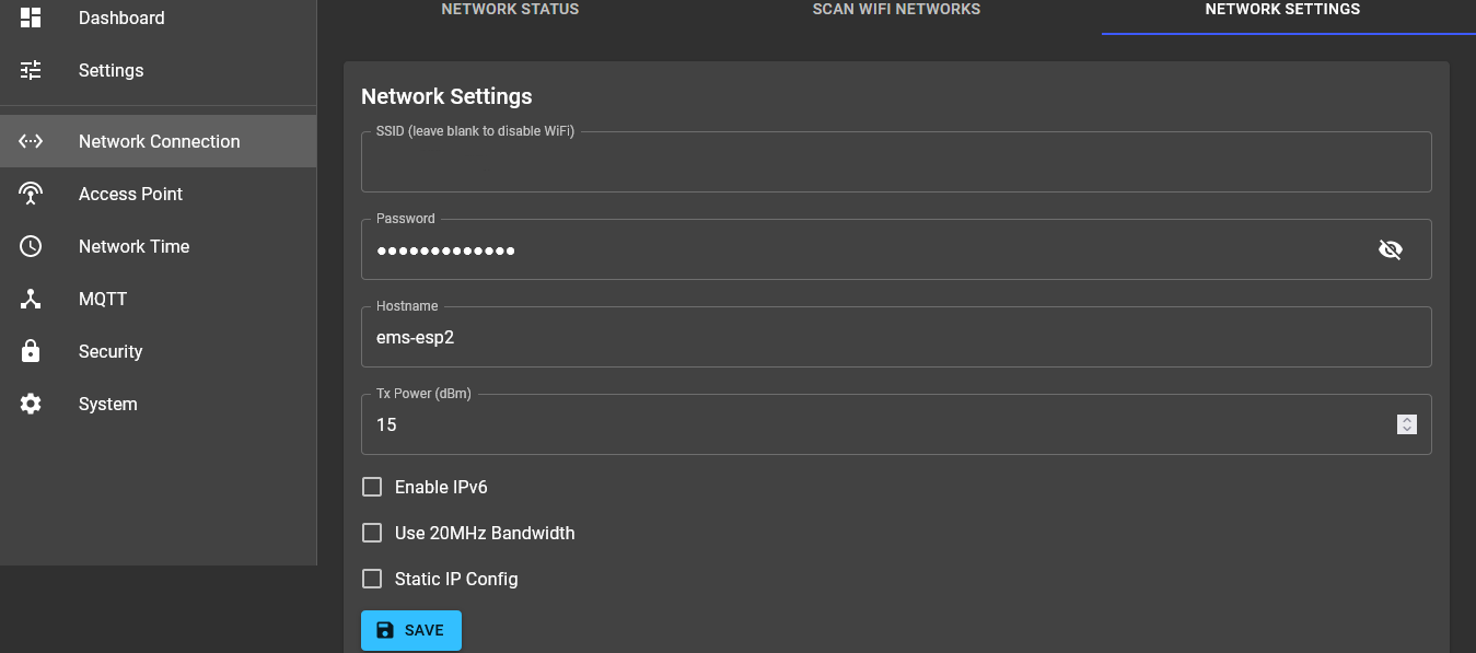 Enable Network for IPV6 · Issue #83 · emsesp/EMS-ESP32 · GitHub