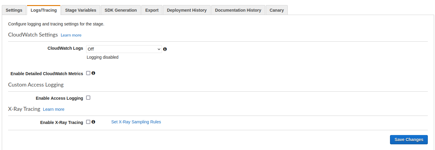 How we can set access logs with api gateway stage? · Issue #1233 · zappa/Zappa · GitHub