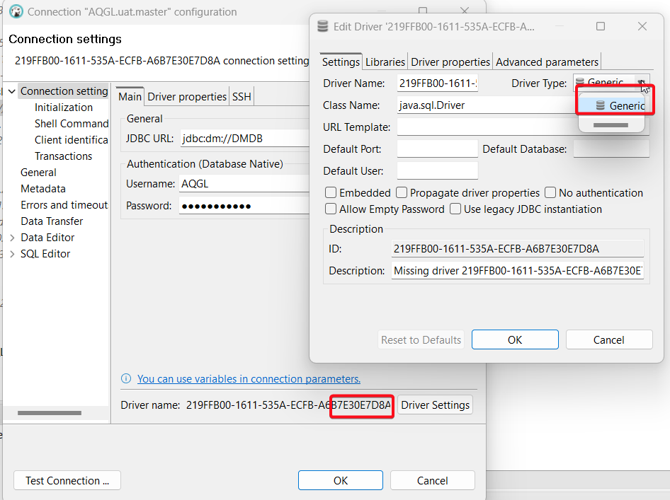 Editing A Connection Fails To Set Up A New Driver And Configuration · Dbeaver · Discussion