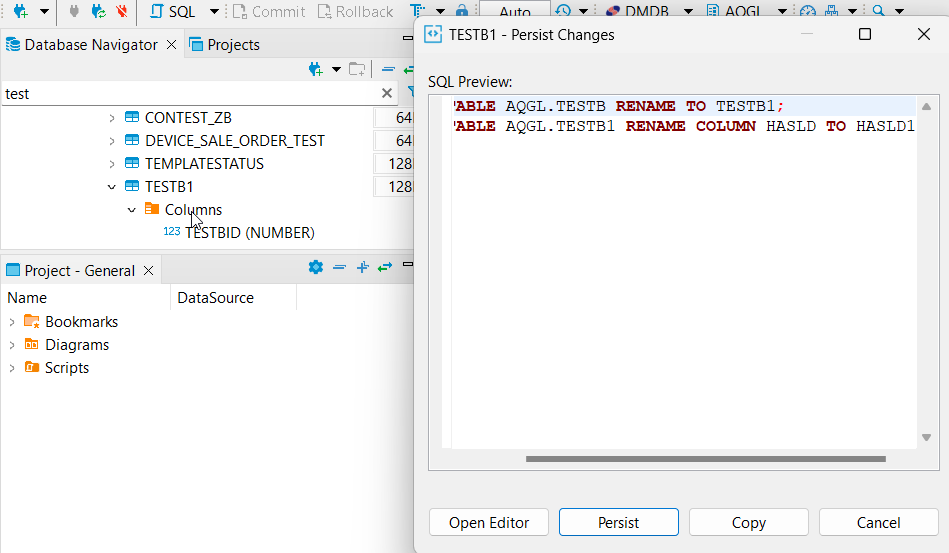 When Connecting To Dameng Database You Cannot Use The F2 Shortcut Key To Rename The Schema