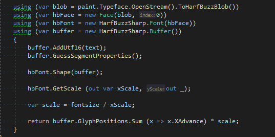 [BUG] wrong Width value while measuring Arabic Text · Issue #1102 · mono/SkiaSharp · GitHub