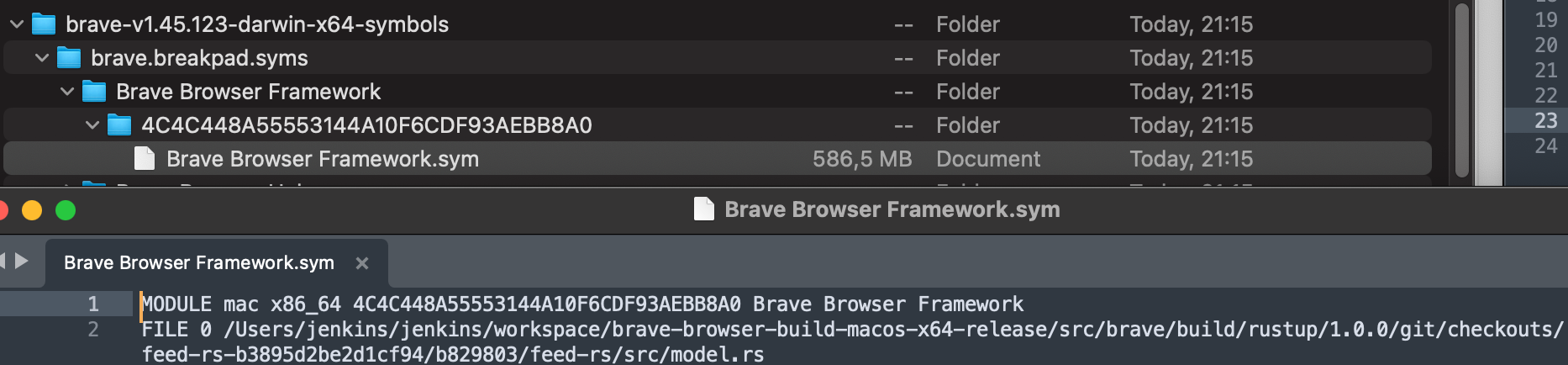 Unmatched breakpad symbols on MacOS x86_64 · Issue #26734 · brave/brave-browser · GitHub