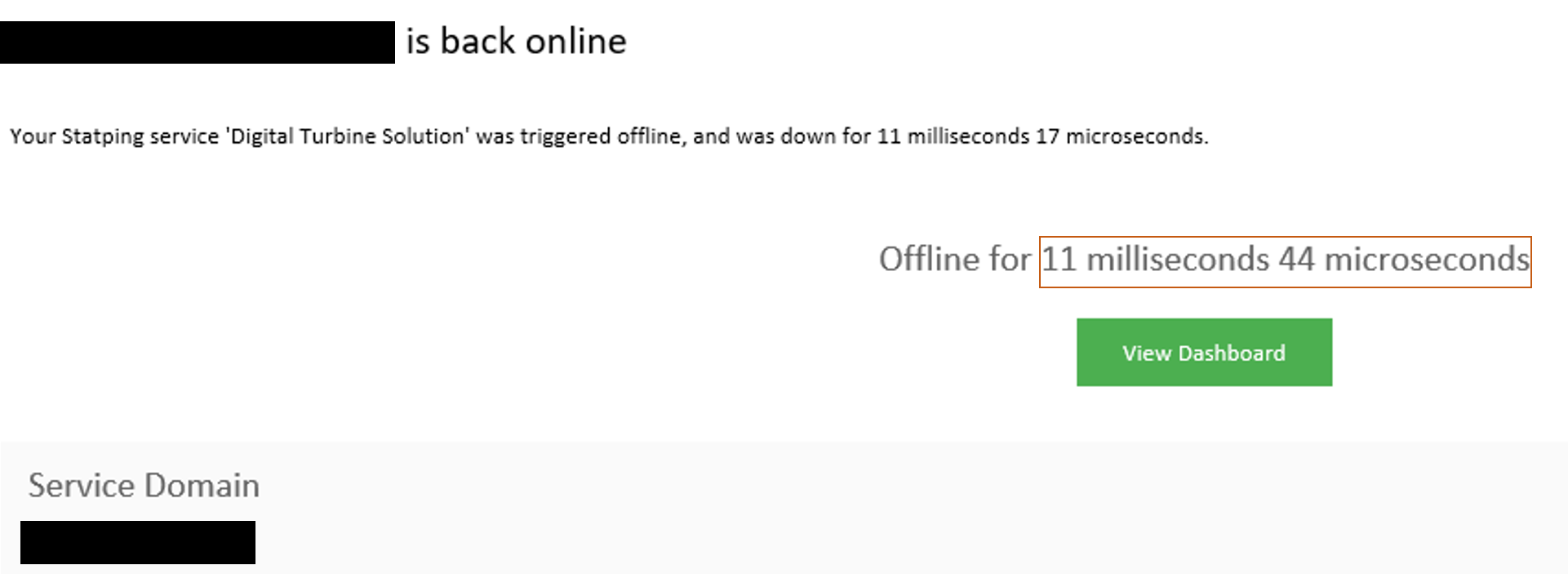 Incorrect Down time in Online Mail Notification · Issue #1040 · statping/statping · GitHub