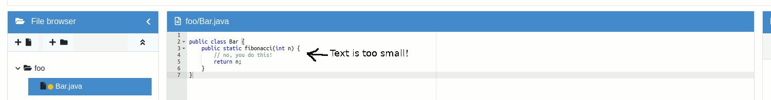 Allow to change font size in code editor · Issue #1945 · ls1intum/Artemis · GitHub