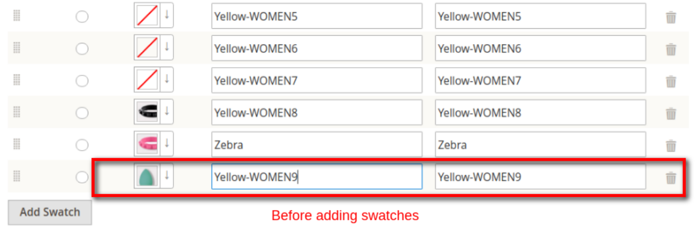 The image is not assigning to the correct attribute option after sorting when use visual swatch ...