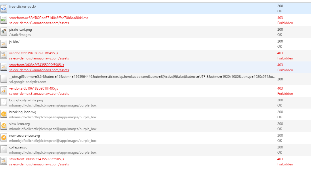 CSS & JS linking to AWS - 403 Forbidden · Issue #1048 · saleor/saleor ...