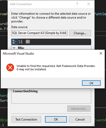 Error opening sdf · Issue #825 · ErikEJ/SqlCeToolbox · GitHub